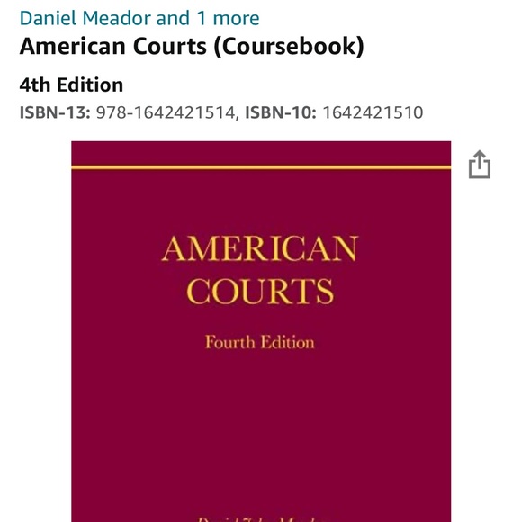 Other | Daniel Meador Law Schoolamerican Courts Coursebook | Poshmark